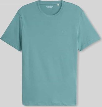 Tom Tailor Regular Fit T-Shirt aus reiner Baumwolle mit Logo-Stitching