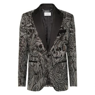 Philipp Plein Blazer Lord Fit Tattoo - - Jackets - Herren - Schwarzk - XL