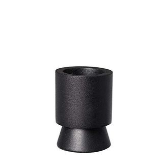 Broste Copenhagen Broste Copenhagen Anker Teelichthalter aus Aluminium in der Farbe Schwarz, Ma&szlig;e: 5,5cm x 5,5cm x 7cm, 71177641