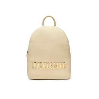 Love Moschino Femme, Sacs, Beige, Taille: ONE Size Backpack With Lettering Logo