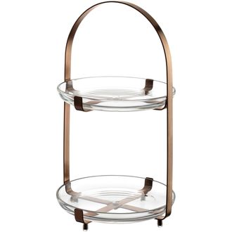 Leonardo CUCINA Etagere - 1 Stück - Moderne Glasetagere - für Kuchen & Häppchen - elegante Etagere - für Brunch und Buffet - Zeitloses Design - für jede Gelege