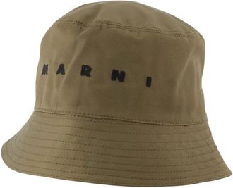 Marni Caps & Mützen - Bob - Synthetic - Khaki - Gr. S - in Grau - für Damen