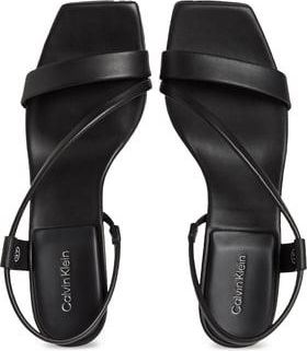 Calvin Klein Lederabsatz Sandalen - schwarz