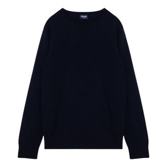 Drumohr Rundhals Shirt - - Knitwear - Herren - Blau - XL