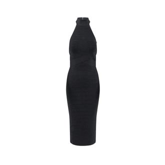 Retrof&ecirc;te Runa Long Viscose Dress - Femme - Robes - Noir - Taille: 38 FR