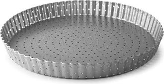 Lacor 68785 - Backform Rund, Kuchenform, Backformen, Gelockte Kuchenform, Perforiert, Kohlenstoffstahl, PFOA-frei, Backofenfest, Gefrierfest, 30 cm