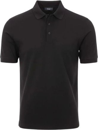 Herno Homme, Tops, Noir, Taille: XL Polo Boutonn&eacute;e