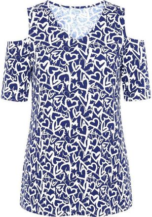 Angel Of Style T-Shirt Cold-Shoulder-Shirt A-Linie Herzen