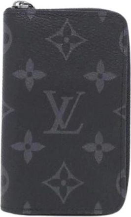 Louis Vuitton Porte-monnaie Monogram Eclipse Pre-owned - Femme - Pre-owned - Noir - Taille: ONE Size