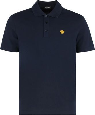 Versace Homme, Tops, Bleu, Taille: S Polo Medusa Brod&eacute;