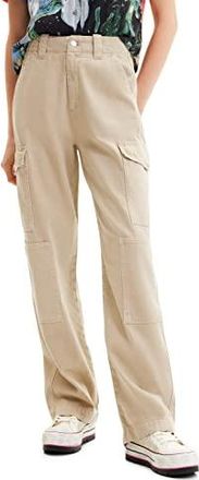 Desigual Pant_sedal 1008 Pantalon décontracté, Blanc, 38 Femme