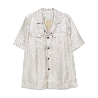 Dries Van Noten Kurz&auml;rmeliges Hemd - - Shirts - Herren - Grau - XL