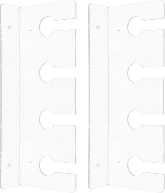 BESPORTBLE 2 St&uuml;ck Unterbau Weinregal Transparentes Acryl Glashalter Wandmontage Weinglashalter Schutz vor Bruch Platzsparende Aufbewahrung f&uuml;r Zuhause Bar Resta