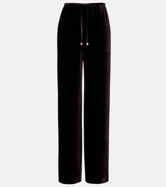 Agnona Pantalon ample en velours