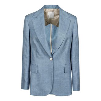 Eleventy Femme, Vestes, Bleu, Taille: 36 FR Blazer &agrave; poches &agrave; rabat boutonn&eacute;es