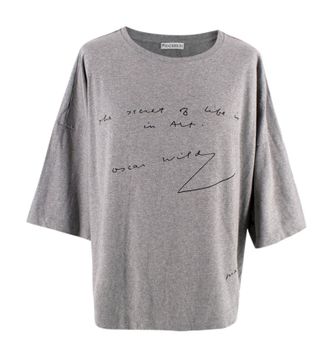 J.W.Anderson Grey Boxy Fit Cropped T-Shirt Size XL