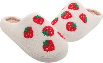 Frcolor NOLITOY Pantoufles Int&eacute;rieures Fourr&eacute;es pour Femmes en Coton Absorbant Semelle Antid&eacute;rapante Motif Floral Hiver Confortables et Chaudes pour Maison et