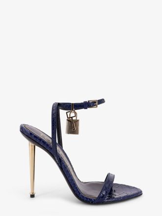 Tom Ford Laminated leather sandals with iconic padlock - TOM FORD - gender_Woman