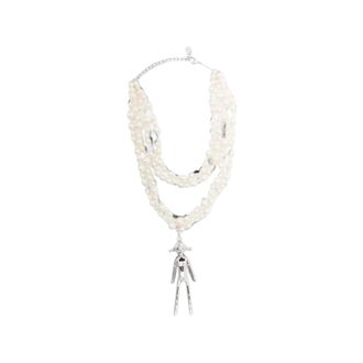 Yvmin Middle Girl Perlenkette - - Accessories - Damen - Wei&szlig; - ONE SIZE