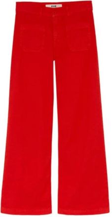 Five Jeans Five Jeans, Femme, Pantalons, Rouge, Taille: W30 Lucia Wide Pantalons