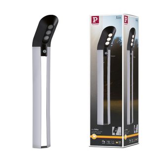 Paulmann 94252 Solar Pollerleuchte Soley LED Au&szlig;enleuchte incl. 1x1,22 Watt Anthrazit Kunststoff 3000 K Warmwei&szlig;