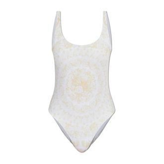 Versace Underwater Barocco Einteiliger Badeanzug - - Swimwear - Damen - Wei&szlig; - L