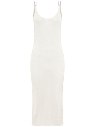Dion Lee Semi-transparentes Midikleid mit offenem Rücken - Weiß