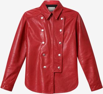 Isabel Marant Chemise Valdy En Cuir - Femme - Rouge - Taille34 - Isabel Marant