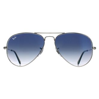 Ray-Ban Sonnenbrille Aviator 3025 003/3F Silber Hellblau Gradient 58mm
