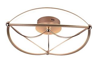 Trio Leuchten LED Deckenleuchte Charivari 621290108, Metall Messing matt, inkl. 42 Watt LED, Switch Dimmer