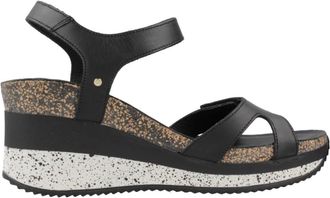 Panama Jack Femme, Chaussures, Noir, Taille: 39 EU Sandalette Compens&eacute;e Sportive avec Bride Adh&eacute;sive