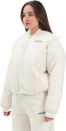New Balance Femme, Vestes, Beige, Taille: 36 FR Bomber Jacket