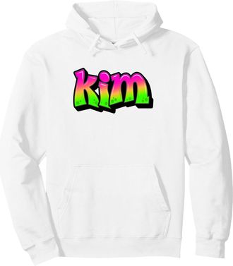 BDAZ Kim Graffiti Personalisierter Name Gr&uuml;n Rosa Frauen M&auml;dchen Pullover Hoodie