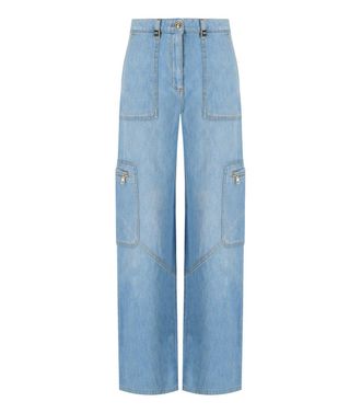 Elisabetta Franchi JEANS CARGO LIGHT BLUE ELISABETTA FRANCHI
