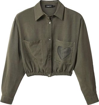 Desigual Womens CAM_MAE 4092 KAKI T-Shirt, Green, S