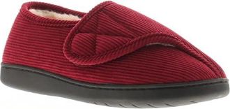 Dr Keller Pantoufles pour femme &agrave; coupe large - Pantoufles diab&eacute;tiques pour femme &agrave; enfiler offrant chaleur et confort avec fermeture &agrave; rabat tactile, doublure 