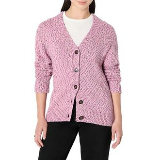 Amazon Essentials (Sélection de Demi) Cardigan Épais Boutonné Multicolore, Coupe Surdimensionnée Femme, Fuchsia Jaspé, XL