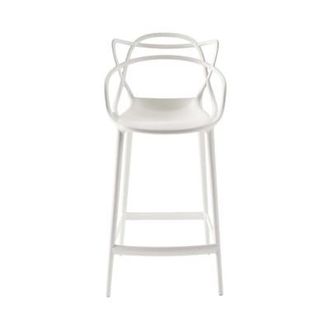 Kartell Chaise de bar Masters - Blanc - Technopolymère thermoplastique recyclé - Designer Philippe STARCK with Eugeni QUITLLET