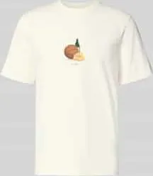 Les Deux T-Shirt mit Label-Detail