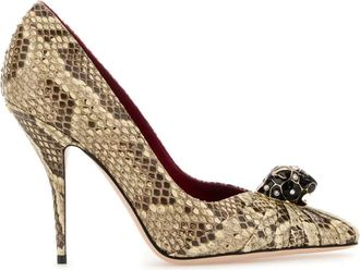 Valentino Garavani Pumps mit Pythonleder-Detail - Nude