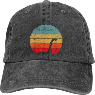 Generic Casquette de baseball multicolore chapeau &agrave; visi&egrave;re pour femme Nessie r&eacute;tro vintage coucher de soleil irlandais Loch Ness Monster visi&egrave;re personnalis&eacute;