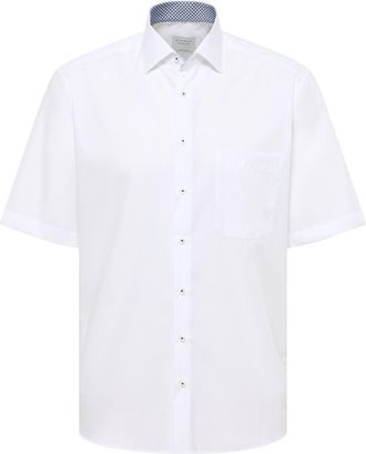Eterna Herren Kurzarm Hemd Comfort FIT | Weiß | Patch | 100% Baumwolle | Kentkragen Gr. 42