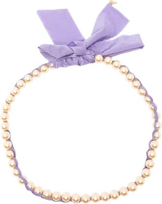 Forte_Forte Femme, Accessoires, Violet, Taille: ONE Size Glass Pearls Long Necklace