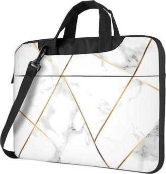 Generic Housse de protection pour ordinateur portable de 15,6 pouces avec bandouli&egrave;re - Texture marbre - Housse de protection antichoc pour ordinateur portabl