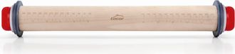 Lacor 67142 Teigroller Buchenholz 34 cm mit Weinring, Holz, Brown, 42 x 6 x 6 cm