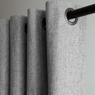 MOONDREAM ThermActiv Thermovorhang Winter+Sommer 2in1 | Isolierung K&auml;lte+Hitze | 100% Verdunkelung | Patentierte Technologie | EU Herstellung | &Ouml;sen | Grau MC73