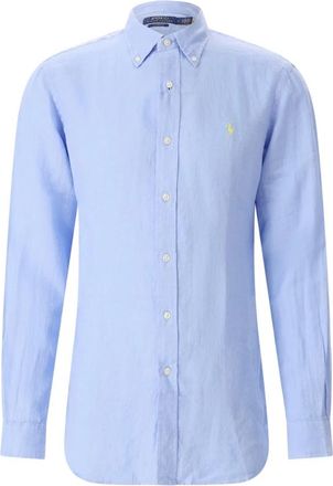 Polo Ralph Lauren Homme, Chemises, Bleu, Taille: XL Chemise en Lin Coupe Ajust&eacute;e