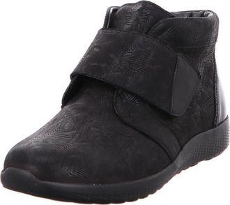 Waldläufer M-Ira Klett-Bootie, Nubuk- / Lackleder, schwarz, Wechselfußbett, Weite M 815801-201-001, Größe 37.5 EU