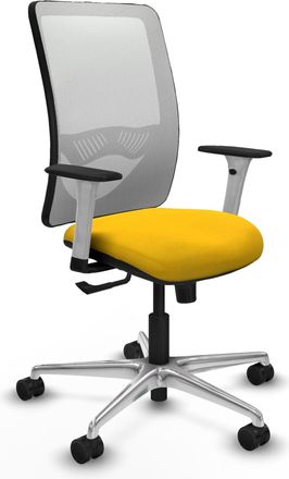 Piqueras y Crespo Computerstuhl Zulema mit wei&szlig;en und schwarzen Armlehnen, h&ouml;henverstellbare Lendenwirbelst&uuml;tze, ausgestattet mit Sincro 3-Positionen und Schneideschaum