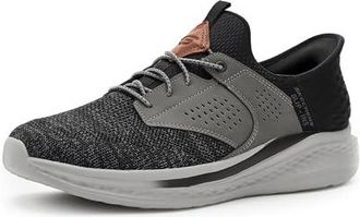 Skechers Baskets Slade-Caster pour Homme, Noir/Gris, 43 EU